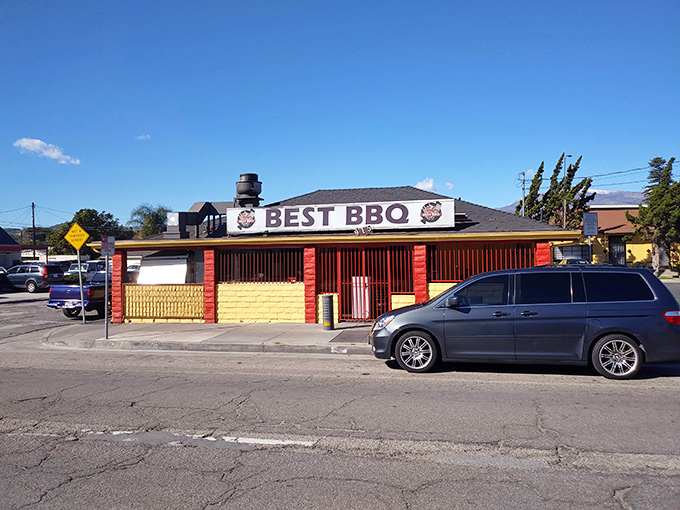 The unassuming exterior of Best Bar-BQ in Santa Paula might fool you, but locals know this red and yellow building houses smoky treasures worth traveling for.
