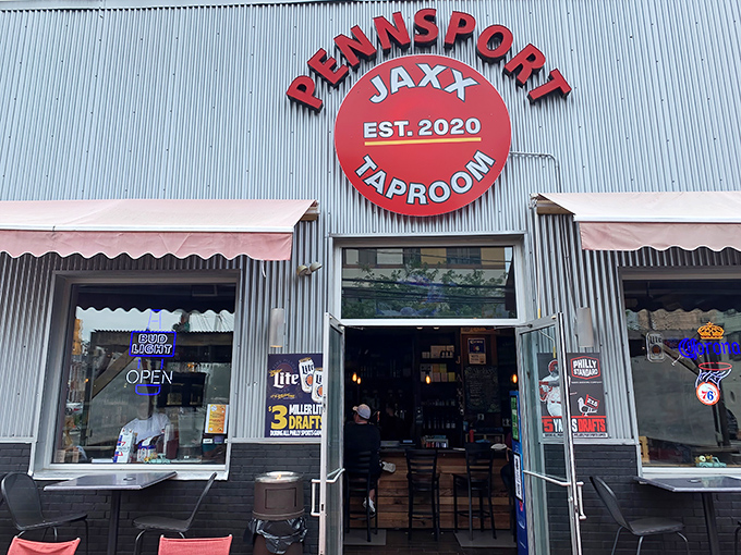 The corrugated metal exterior of Jaxx Taproom isn't trying to impress anyone, which is exactly how the best neighborhood gems operate. Authenticity over flash.