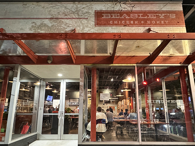 That red awning calls to you like a beacon of crispy salvation in downtown Raleigh.