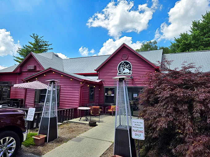 The crimson beacon of Broad Ripple beckons hungry travelers. This charming red building houses culinary treasures worth every calorie.