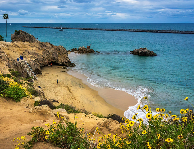 Nature's own light show at Pirates Cove, where the sky puts on a performance that makes even the most jaded Californian stop mid-sentence.