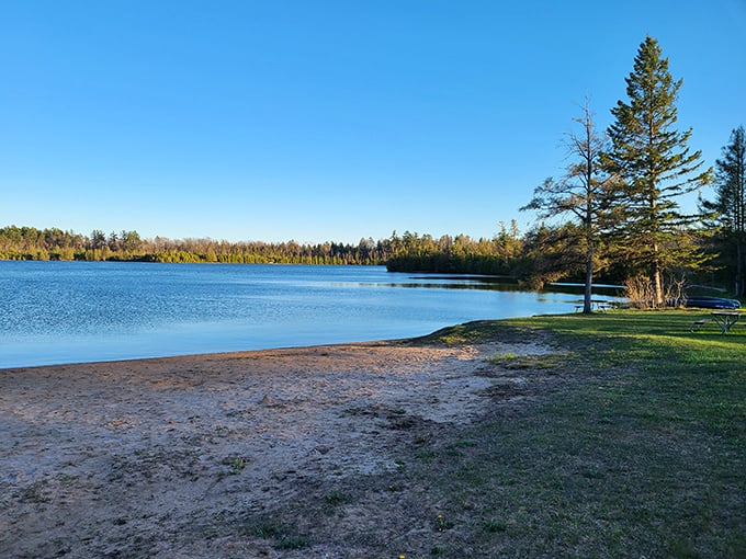 Mother Nature's living room with a view that puts big-screen TVs to shame. Pure Michigan at its most serene.