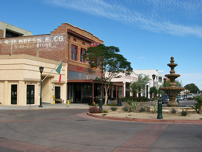 Downtown Yuma offers that rare combination of ample parking and small-town charm, where your Social Security check stretches further than your patience in big cities.