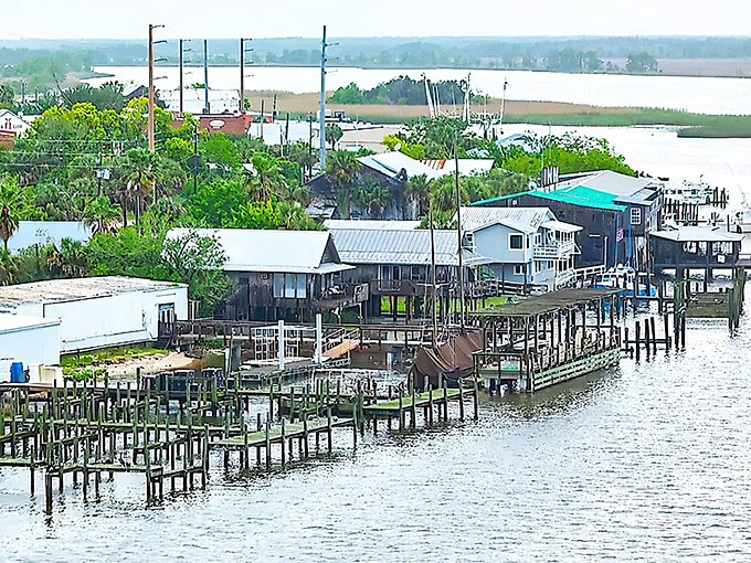 Waterfront charm at its finest! Fishing boats and colorful docks create the perfect backdrop for Apalachicola's working waterfront, where seafood goes from boat to plate.