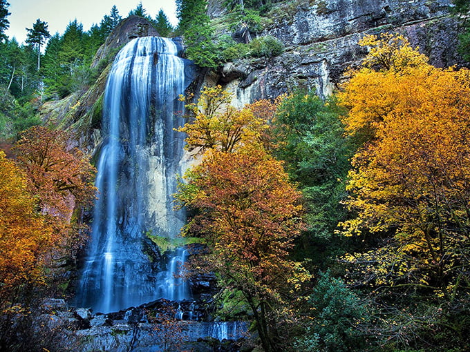 When autumn decides to paint a masterpiece, Golden Falls becomes the star of nature's most spectacular art show.