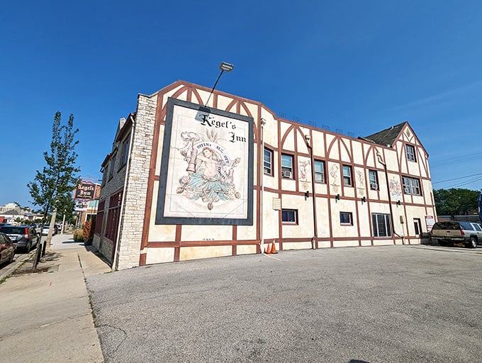 This Tudor-style beauty stands like a Bavarian castle that somehow landed in West Allis and decided to stay forever.