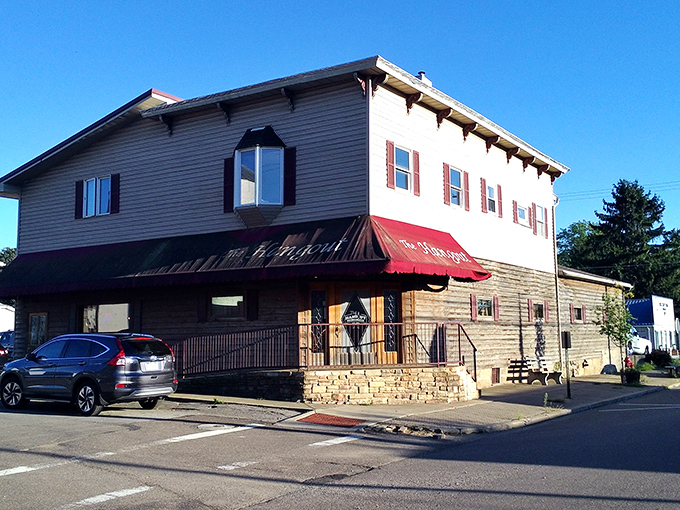 The unassuming exterior of The Hangout in Danville hides culinary treasures within. Like finding a diamond in your aunt's cookie jar&mdash;unexpected but delightful.