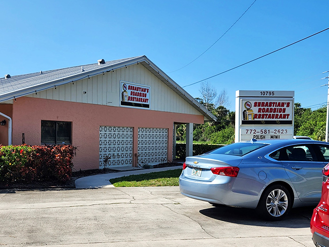 The unassuming exterior of Sebastian's Roadside Restaurant proves once again that culinary treasures often hide in plain sight along Florida's backroads.