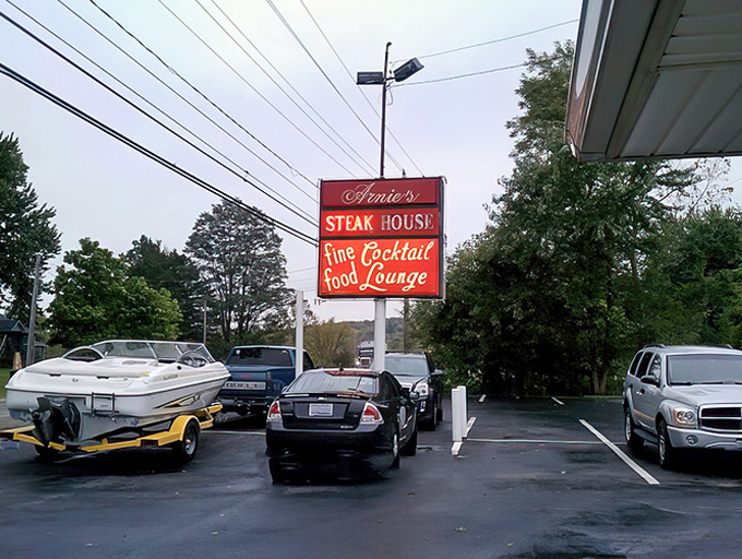 Don't let the unassuming exterior fool you&mdash;behind that red door lies a temple of steak worship that's been satisfying Ohioans for generations.