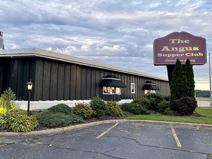 The neon sign of The Angus Supper Club glows like a lighthouse for hungry souls, promising Wisconsin's timeless combination of hospitality and hearty cuisine.