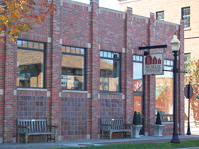 The unassuming brick exterior of Carmel's Museum of Miniature Houses proves that sometimes the most magical worlds come in the most ordinary packages. 
