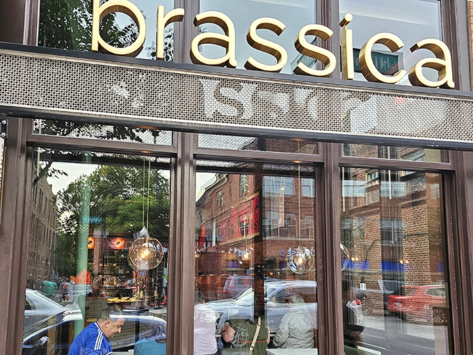 Brassica's sleek storefront in Columbus' Short North district beckons like a Mediterranean oasis amid the urban landscape. Modern meets traditional in perfect harmony.