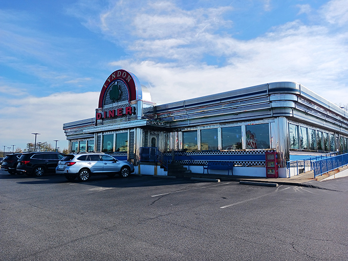 The gleaming chrome exterior of Lyndon Diner shines like a beacon of hope for hungry travelers&mdash;a time capsule of Americana serving up comfort on a plate.