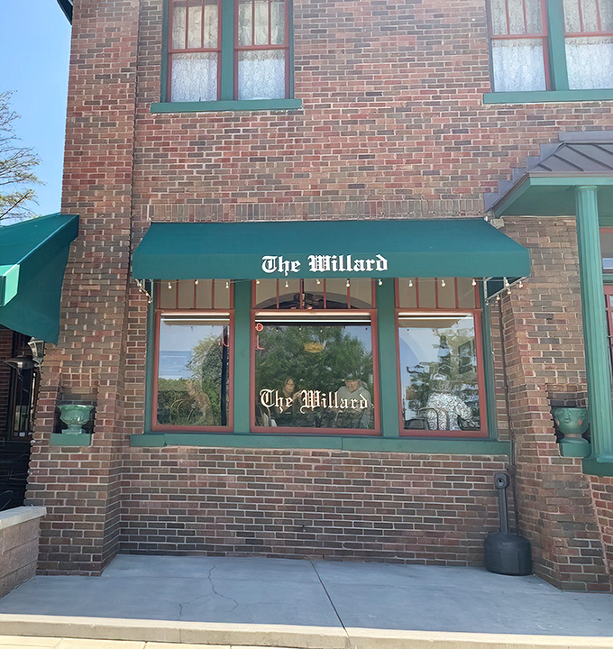 The Willard stands proudly in downtown Franklin, its brick facade and green awnings promising comfort food treasures within. No architectural awards needed when you've got flavor this good.