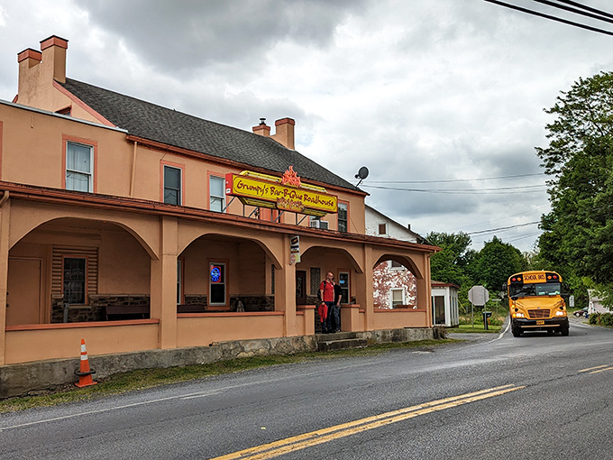 The unassuming peach-colored exterior of Grumpy's might not scream "barbecue mecca," but your nose will know better once that hickory smoke hits you.