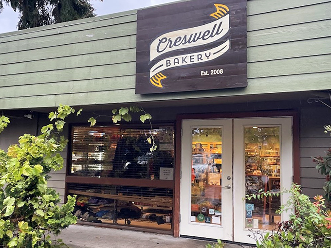 The unassuming green exterior of Creswell Bakery proves once again that culinary treasures often hide in plain sight, waiting for curious food adventurers.