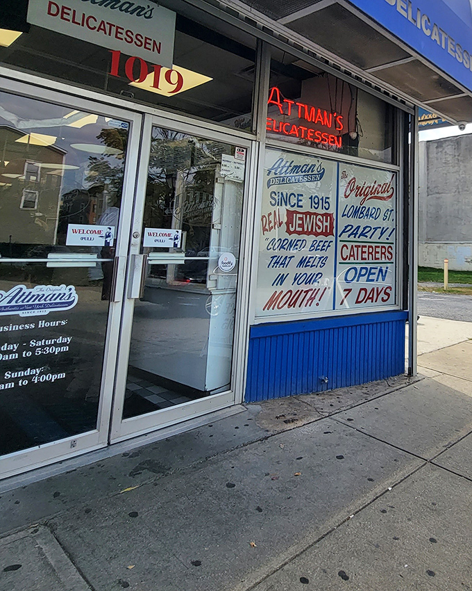 The iconic blue awning of Attman's has been beckoning sandwich lovers to Baltimore's "Corned Beef Row" for generations. A culinary landmark that's stood the test of time.