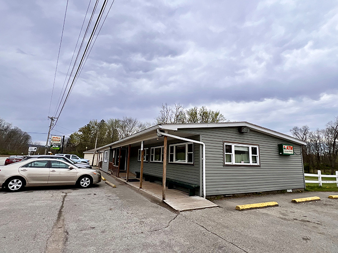 The unassuming exterior of Ruthie's Diner stands like a culinary time capsule in Ligonier, promising honest food without the fanfare of trendy eateries.