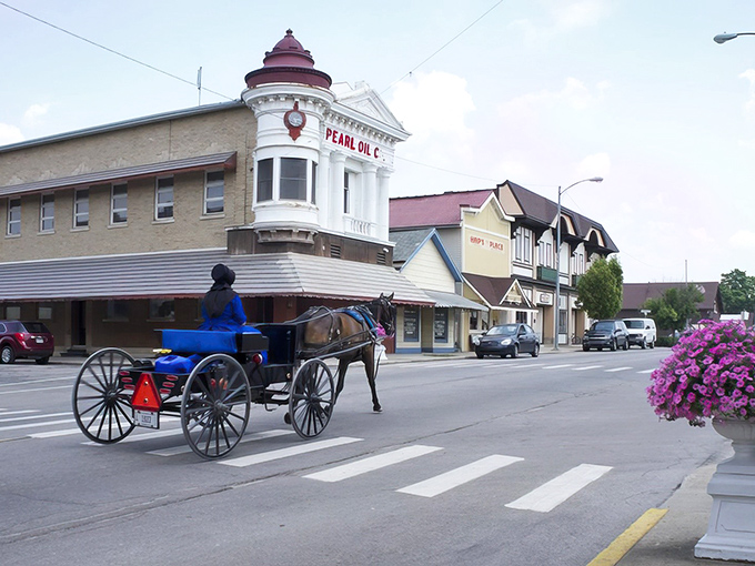 Where time travels by horse and buggy. The peaceful Amish countryside around Berne offers a glimpse into a simpler way of life.