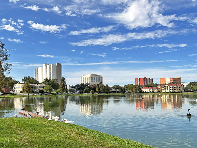 Lake Mirror reflects downtown Lakeland like nature's own Instagram filter, minus the annoying hashtags.