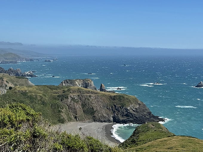 Mother Nature showing off again! The dramatic cliffs of Sonoma Coast State Park make your smartphone camera work overtime while your jaw gets a workout dropping.