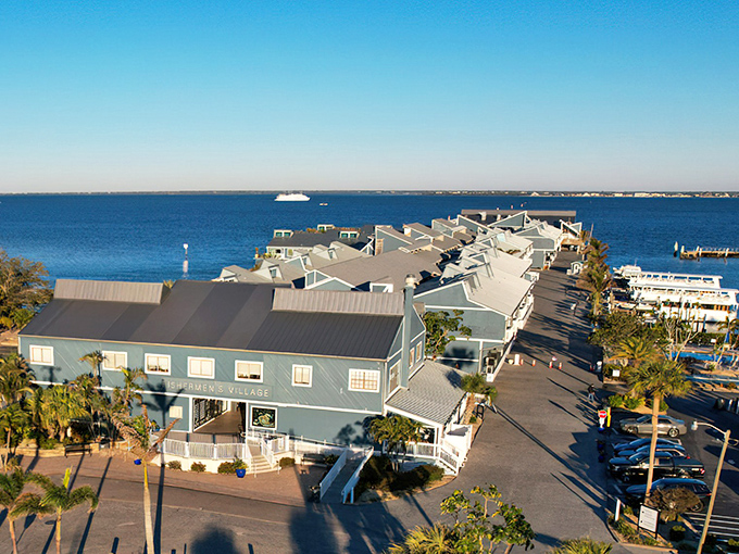 Fishermen's Village stretches into Charlotte Harbor like a colorful exclamation point, offering waterfront shopping without waterfront prices. Florida living as it should be.