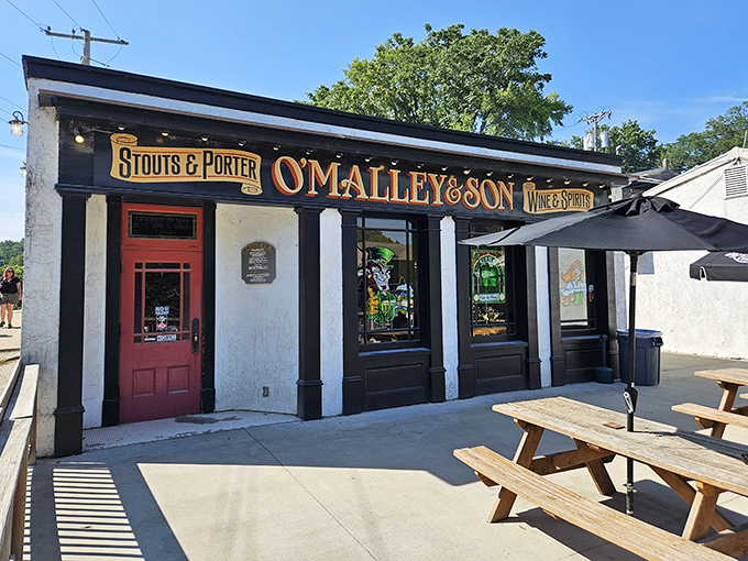 The unassuming entrance to O'Malley's Pub belies the underground wonderland waiting below. Irish charm meets Missouri hospitality at this Weston gem.