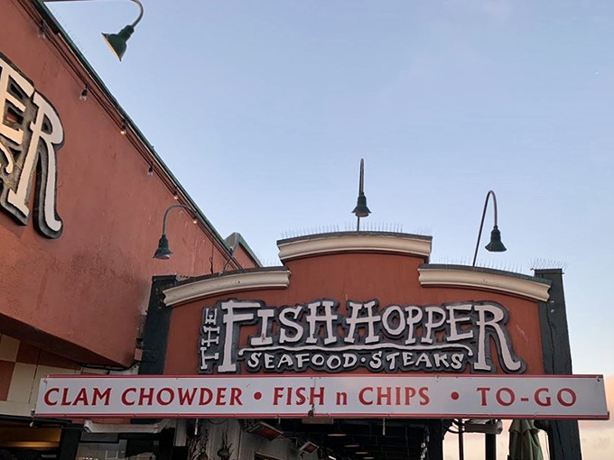 Perched dramatically over Monterey Bay like a seafood lover's dream treehouse, Fish Hopper offers dining with a soundtrack of crashing waves and barking sea lions.