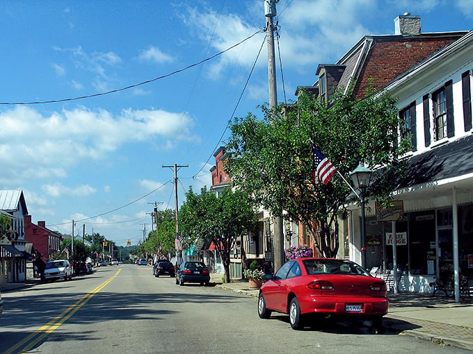 Historic charm meets small-town practicality along Waynesville's Main Street, where buildings from another era house modern dreams and timeless treasures.