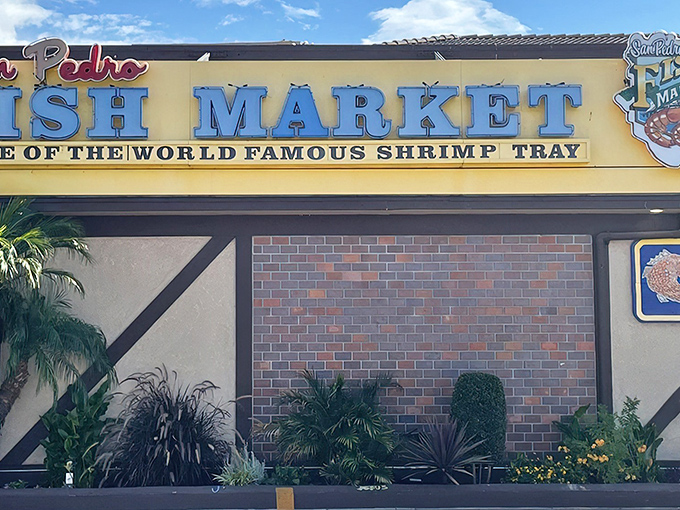 The iconic blue signage promises seafood nirvana &ndash; like finding the entrance to Poseidon's personal kitchen right in San Pedro.