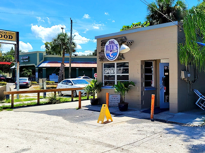 The unassuming exterior of Big Ray's Fish Camp proves the old adage: never judge a seafood joint by its cinderblock walls. Florida culinary magic happens here.