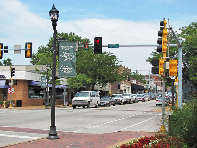 Downtown Kirkwood's mix of architectural styles tells a story more captivating than most Netflix documentaries. Small-town charm with big personality.