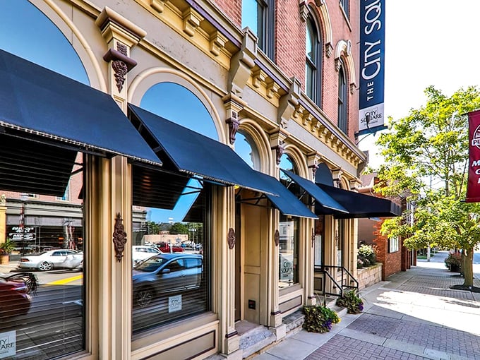 Classic brick facade meets modern steakhouse elegance - where Wooster's culinary magic happens nightly.