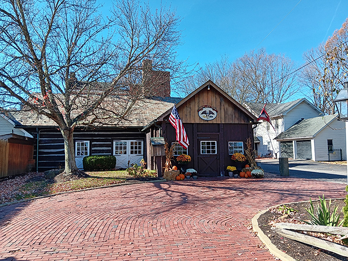 This charming brick facade whispers tales of countless memorable meals shared beneath its historic roof.