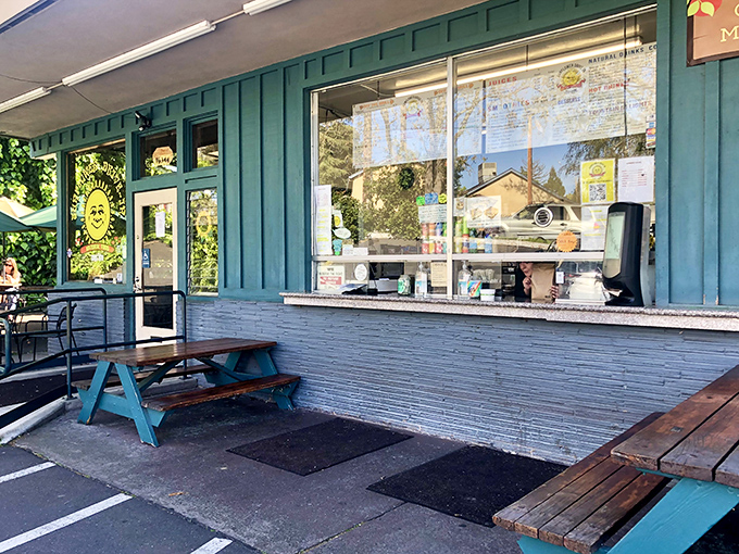 Buttercup's turquoise exterior isn't just a building&mdash;it's an invitation. Those picnic tables have witnessed more food epiphanies than a cooking show marathon.