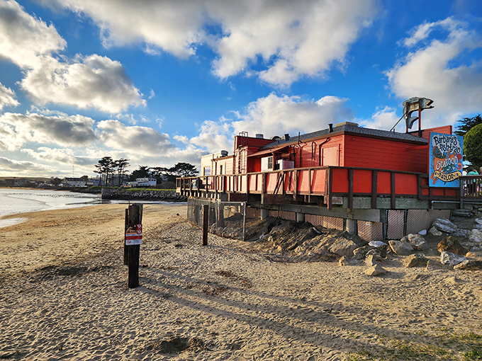 Perched on the edge of Princeton Harbor like a rustic postcard come to life, Barbara's Fishtrap's distinctive red exterior promises seafood worth writing home about.