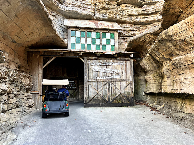 The entrance to Top of the Rock welcomes you to an adventure that's literally underground.