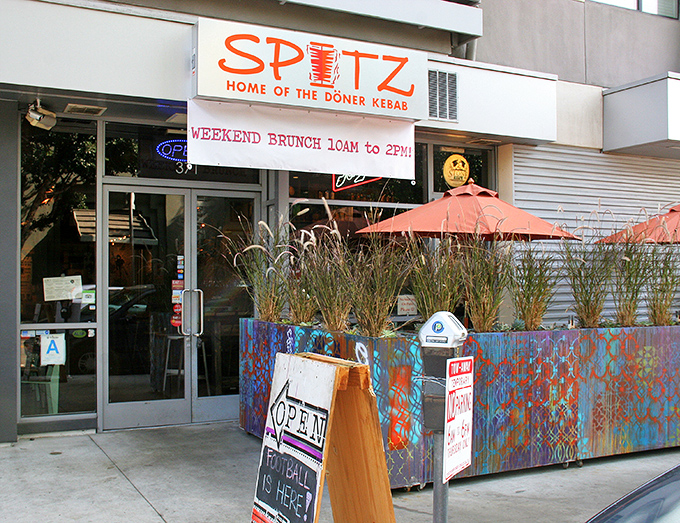 The vibrant orange sign beckons like a Mediterranean lighthouse in Little Tokyo. Weekend brunch hours are just a bonus to this d&ouml;ner paradise.