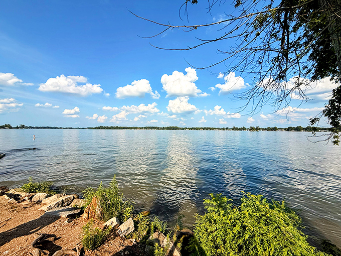 The vast blue expanse of Indian Lake stretches to the horizon like nature's version of an infinity pool&mdash;minus the pretentious cocktail prices.