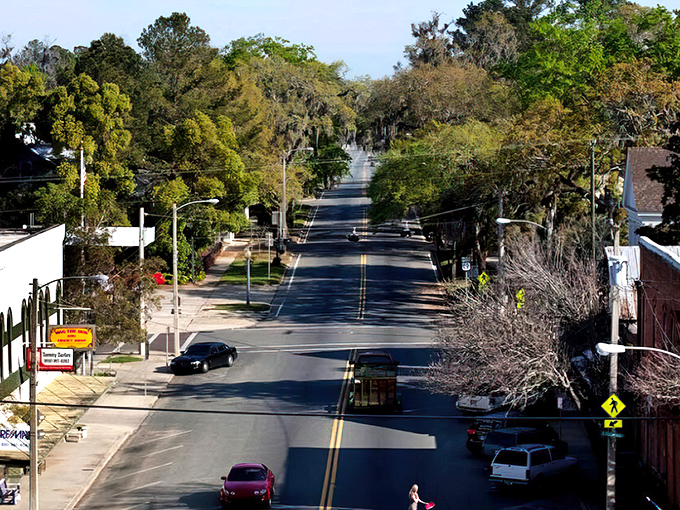 Downtown charm on full display! Monticello's historic storefronts with their colorful awnings create the perfect small-town backdrop for an afternoon stroll.