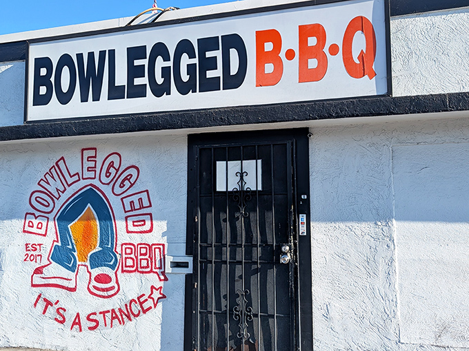 The unassuming white exterior with its bold signage and "It's a stance" logo is like finding a secret password to barbecue nirvana.