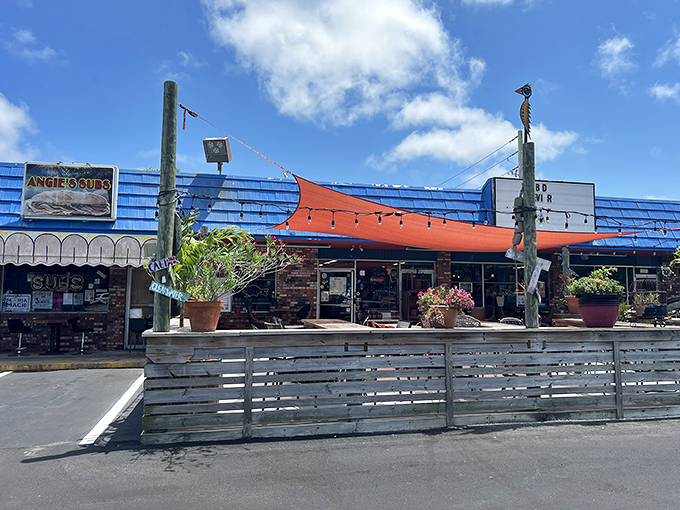 That bright blue exterior might fool you, but inside lies Jacksonville Beach's best-kept culinary secret.