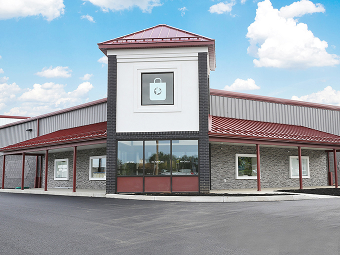 The iconic blue sign welcomes bargain hunters to ReUzit on State, where one person's castoffs become another's treasures. Lancaster County thrifting at its finest!