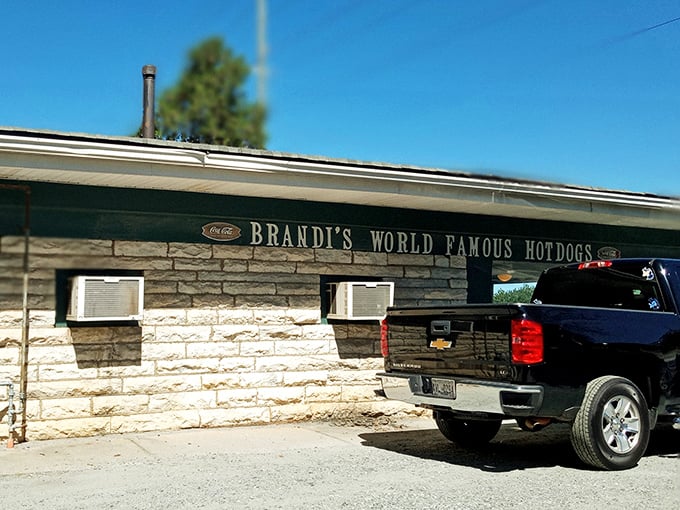 The unassuming stone exterior of Brandi's might not win architectural awards, but inside awaits a hot dog experience worth writing home about.