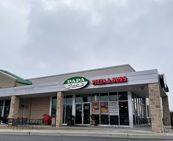 The unassuming storefront of Papa Joe's might not stop traffic, but locals know this modest exterior hides pizza greatness within.