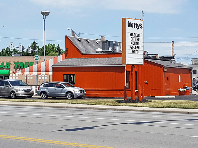 Netty's iconic orange and white striped exterior isn't just a building&mdash;it's a Toledo landmark that practically screams "happiness served here!"