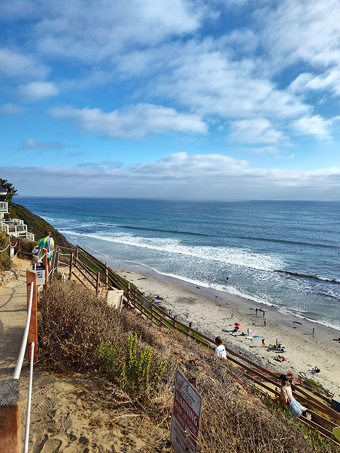 The stairway to heaven might be overrated, but this zigzagging path to Beacon's Beach offers views that would make even angels jealous.