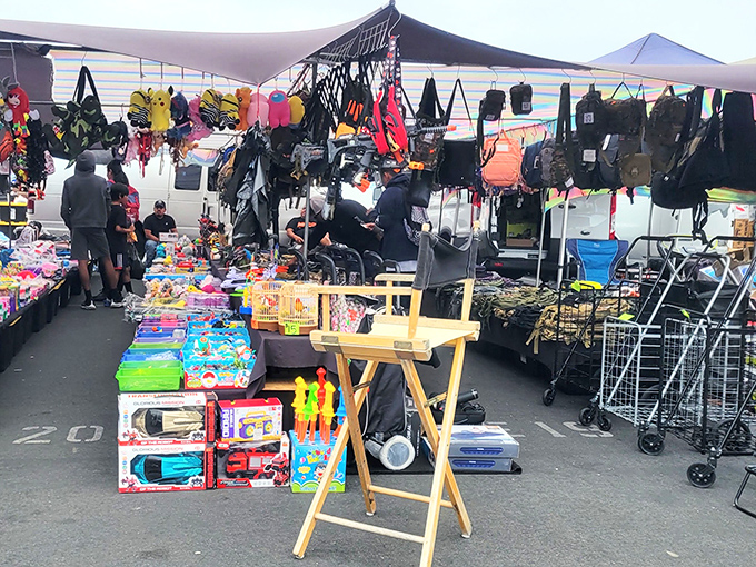 A treasure hunter's paradise where toys, bags, and gadgets compete for your attention&mdash;and somehow, everything seems like exactly what you needed. 