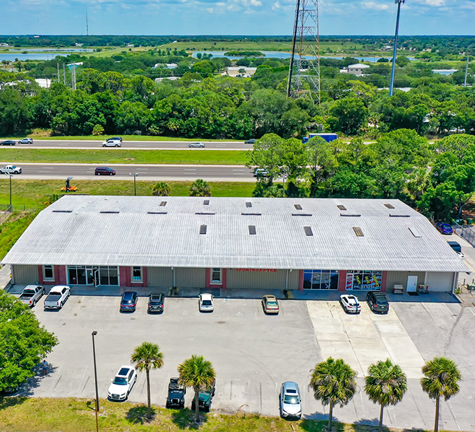 From the air, Mission Thrift looks unassuming, but inside lies a treasure hunter's paradise nestled among Sarasota's palm trees.