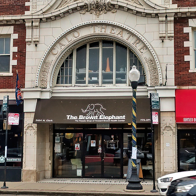 The historic Calo Theatre facade now houses treasure hunters instead of moviegoers. That's what I call a plot twist with a happy ending!